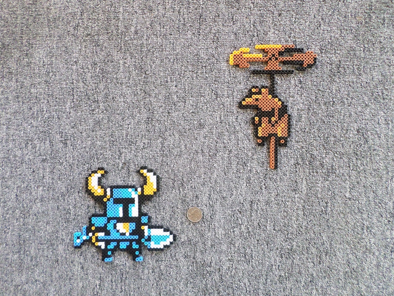 Long Black Fingers : Shovel Knight Perler Beads