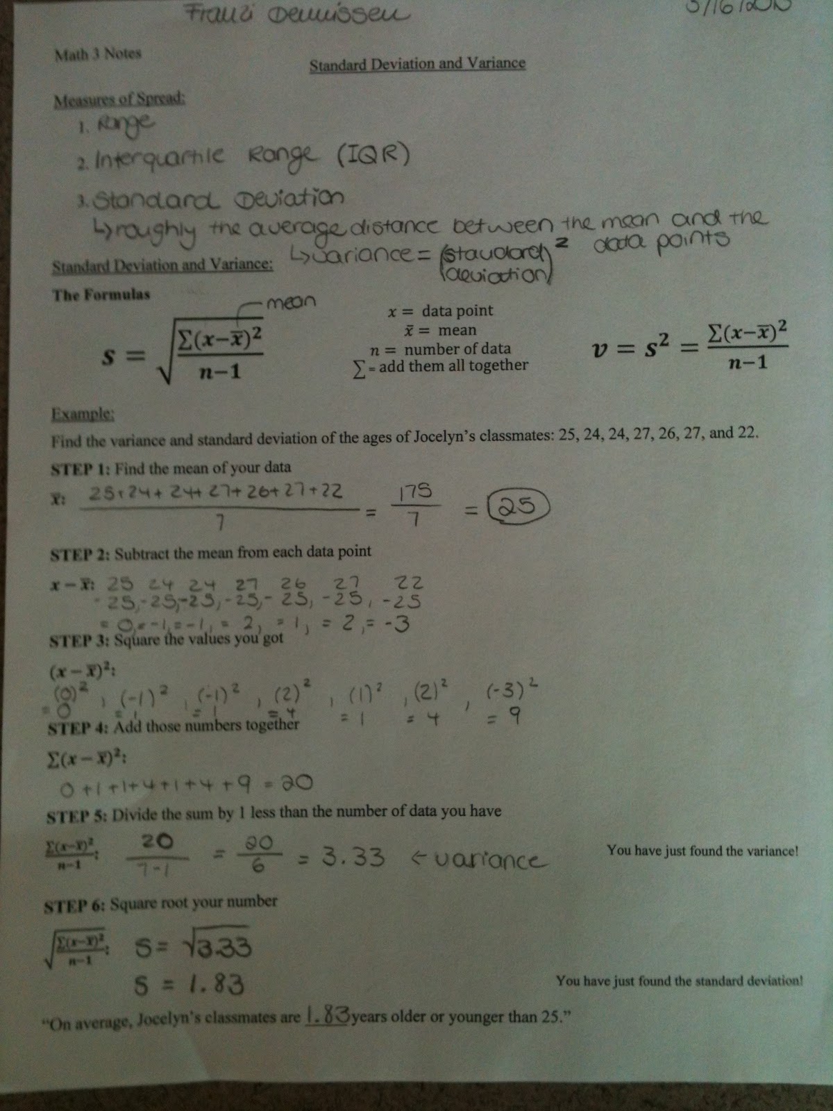 HTHMA 11th Grade Math Notes