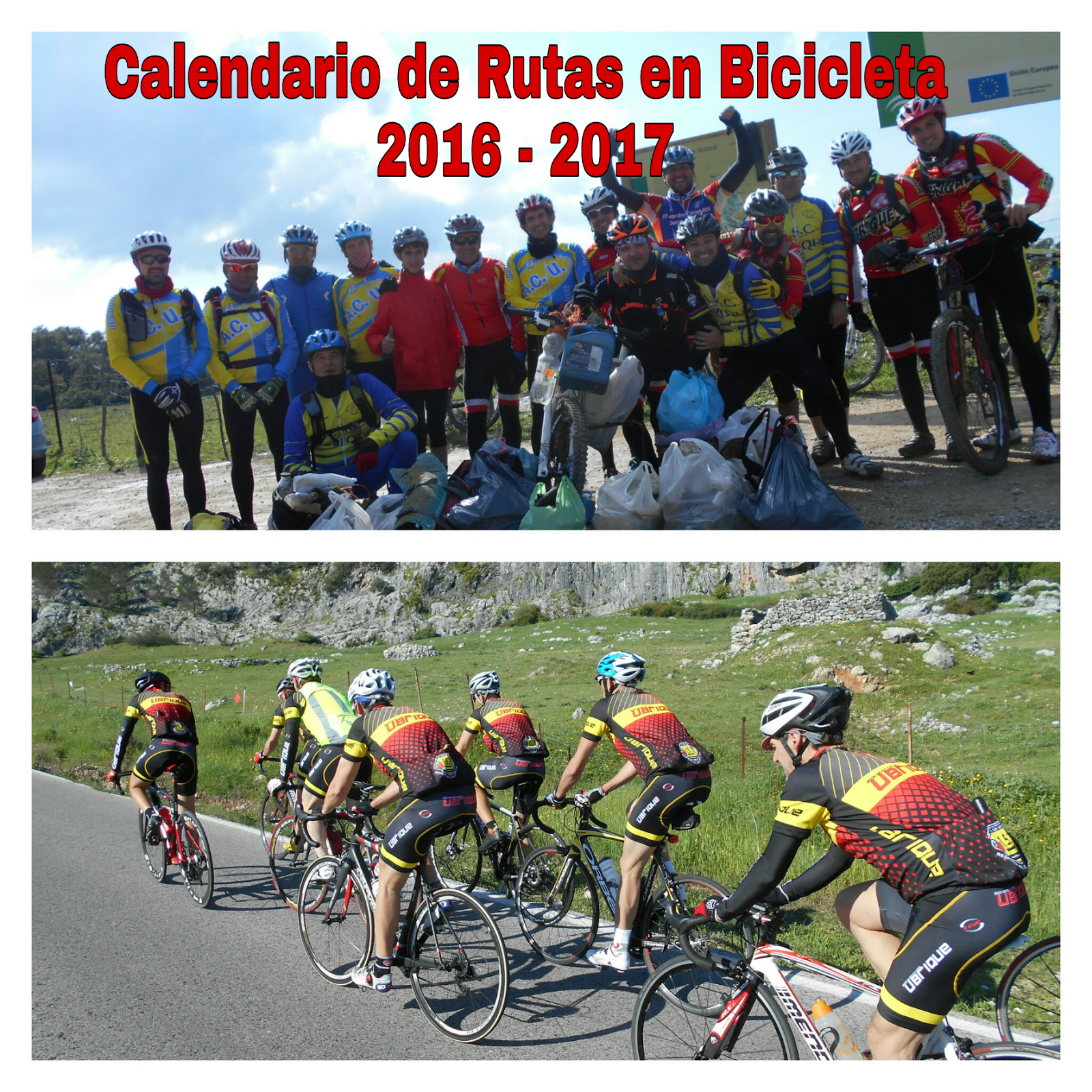ASOCIACIÓN CICLISTA UBRIQUE: CALENDARIO DE RUTAS EN BICICLETA 2016-2017