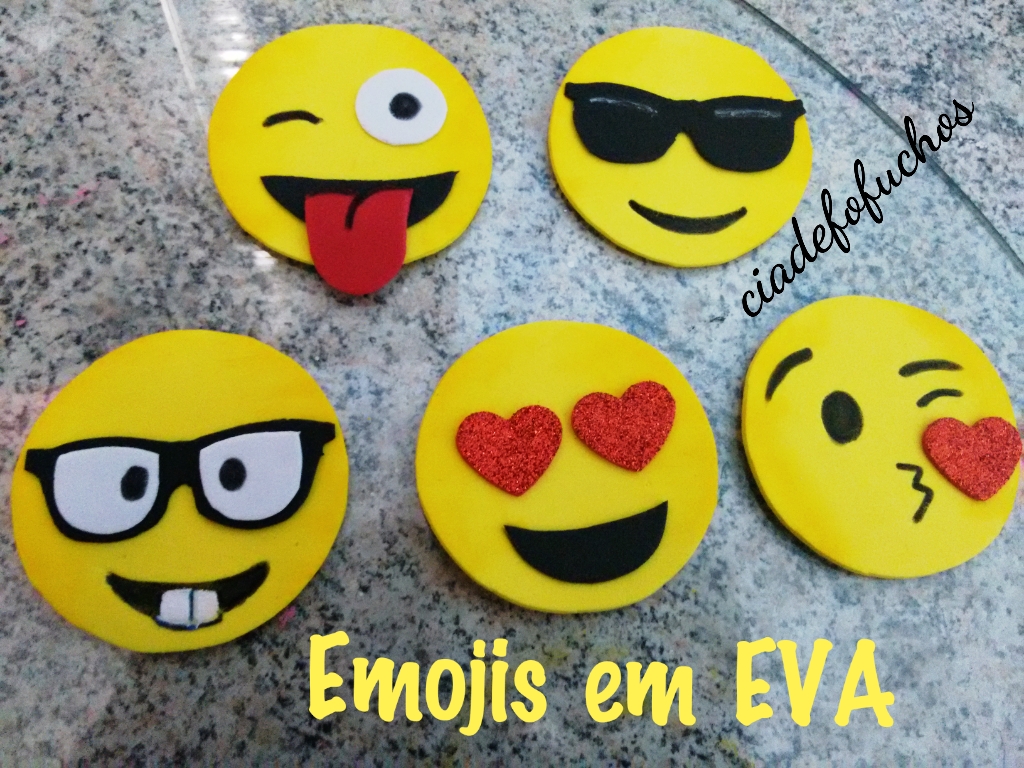 Eu Amo Artesanato: Emojis em Eva com Molde