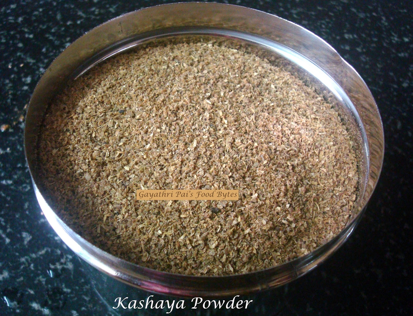 Gayathri Pai's Food Bytes: Kashaya Powder - 2.
