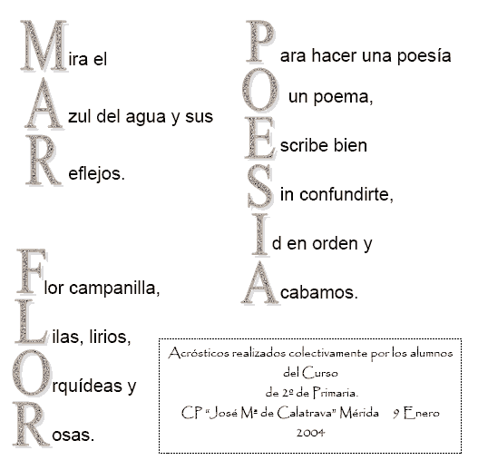 *MIS COSAS DE MAESTRA*: ACRÓSTICOS