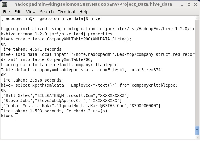 TECHNICAL BLOGS - BIG DATA, HADOOP, JAVA: Apache Hive XML Data Analysis