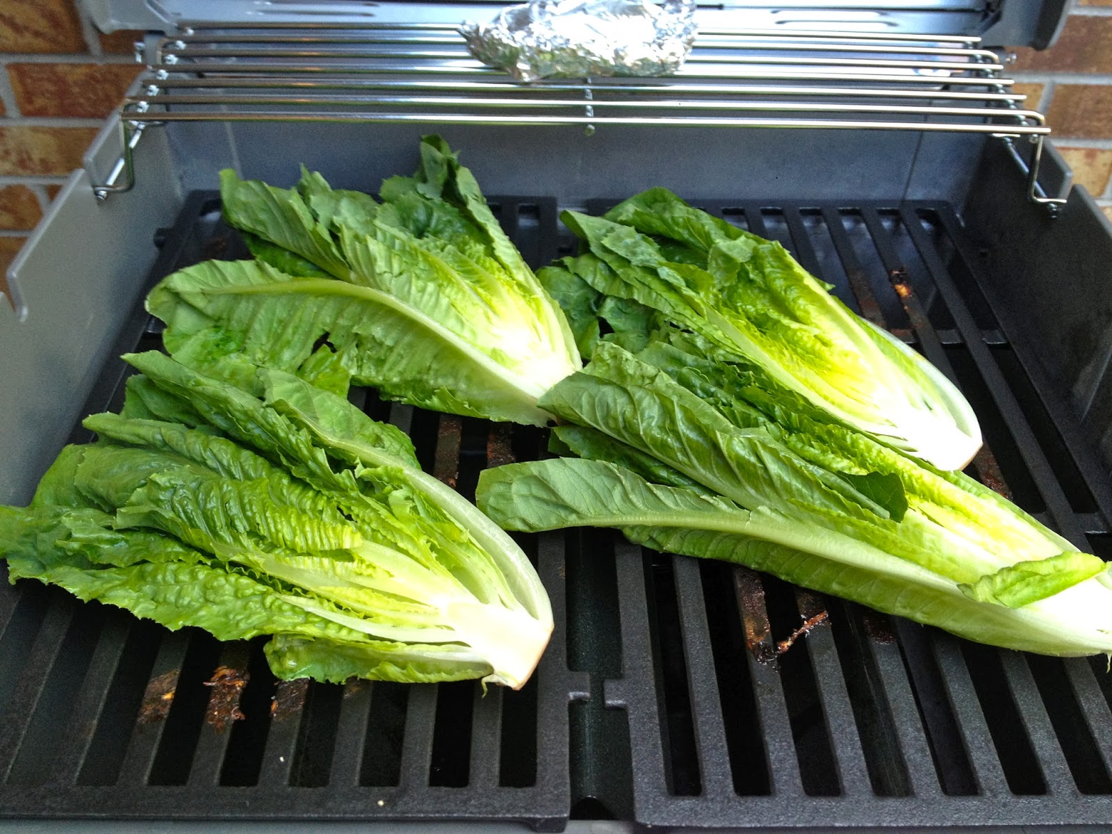 Grilled Chicken and Grilled Romaine Caesar Salad