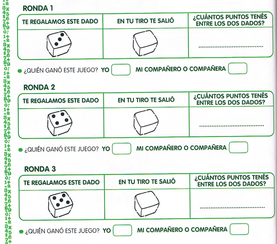 HACER MATEMÁTICA: Juegos con dados
