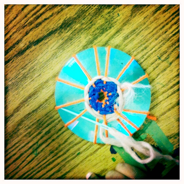 ChumleyScobey Art Room: Weaving on a CD Loom with 3rd Grade