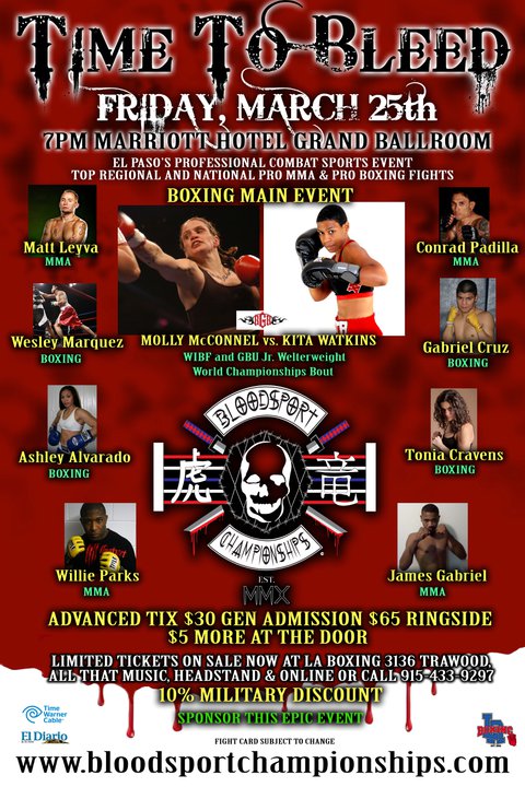 On the Road with Fisticuffs: Time to Bleed Pro Boxing amd MMA, Texas El ...