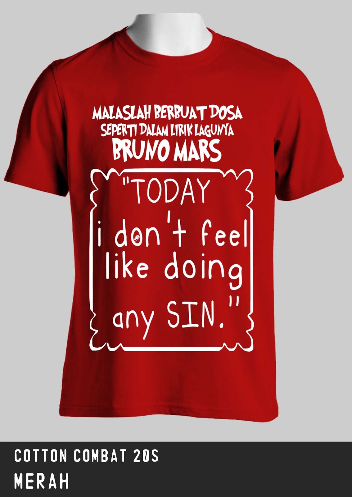 Kaos Rohani Kristen Umpi T-Shirt print DTG: Kaos Rohani Kristen