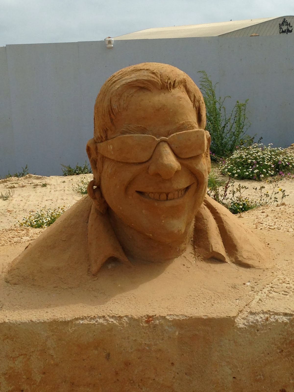 hill top homestead: Guess Who? Sand Sculptures.
