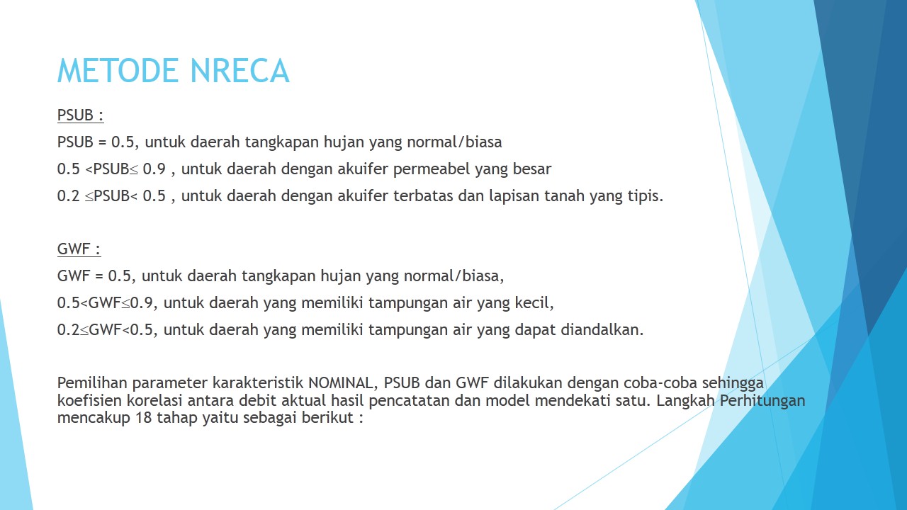 going where the wind blow and water flow: Ketersediaan Air (Metode NRECA)