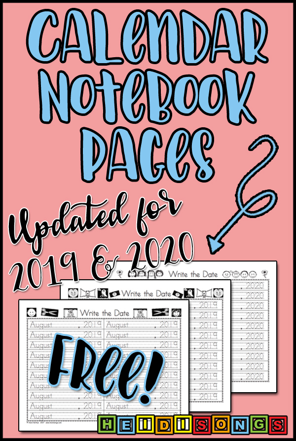 Calendar Notebook Updates for 2019 & 2020 (FREEBIE!)