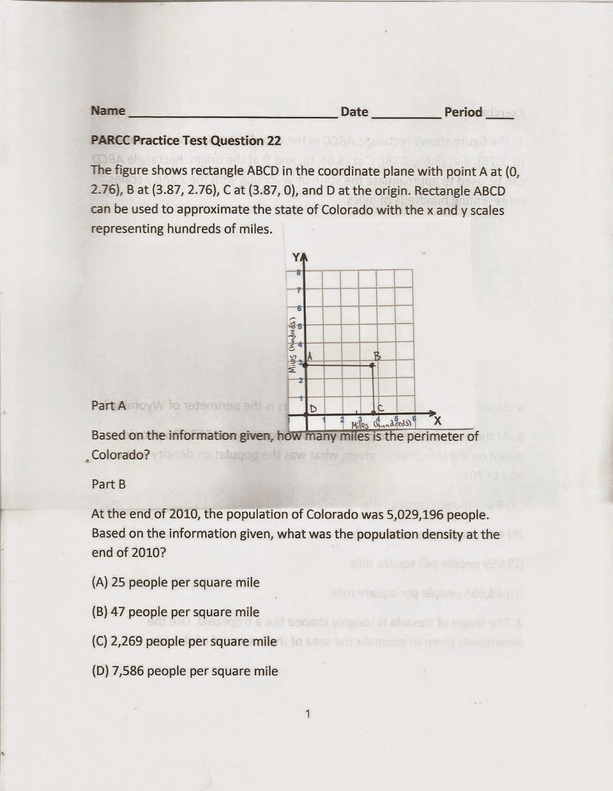 Geometry, Common Core Style: PARCC Practice Test Question 22 (Day 167)