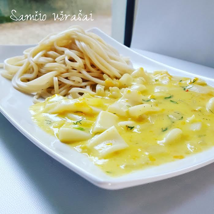 Samčio užrašai: Kalmarai baltame padaže