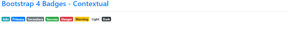 Bootstrap 4 Badges