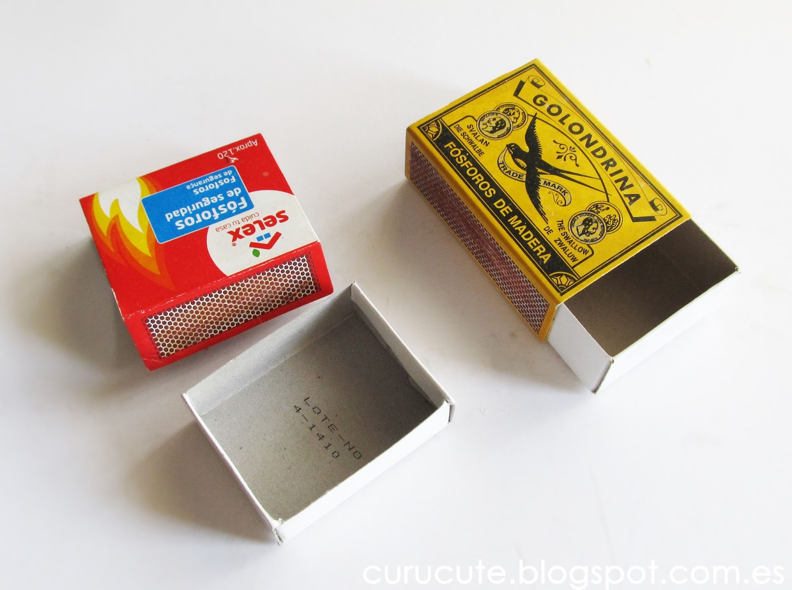curucute: Packaging con cajas de cerillas