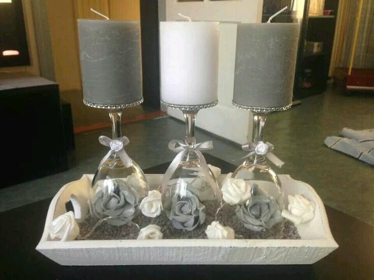 Crea bellas decoraciones con copas invertidas