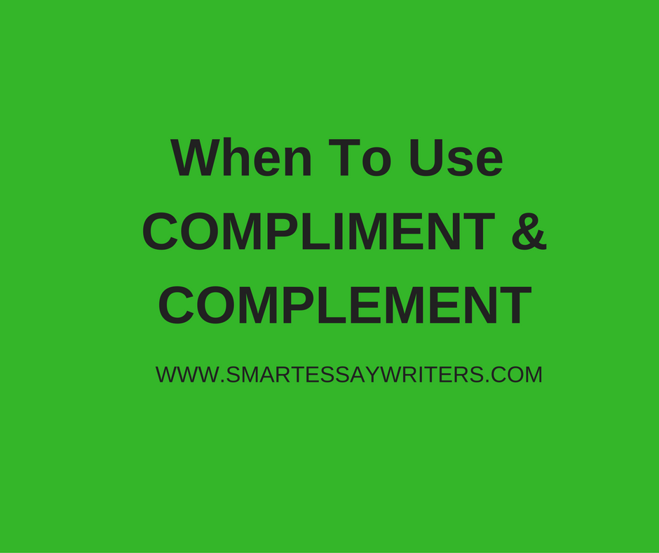 Online Help for Students: When to Use Compliment and Complement