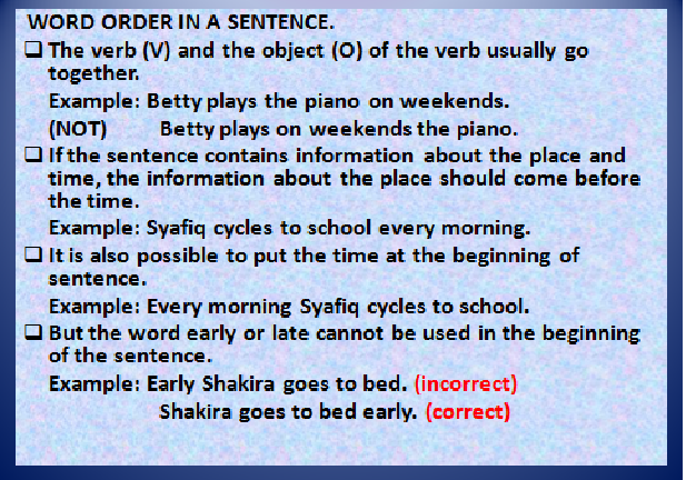 My English Blog: 5th lesson: How to Construct Simple Sentence and ...