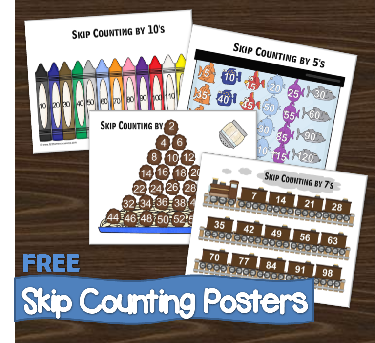 FREE Skip Counting Posters 2s 10s free-skip-counting-posters-2s-10s