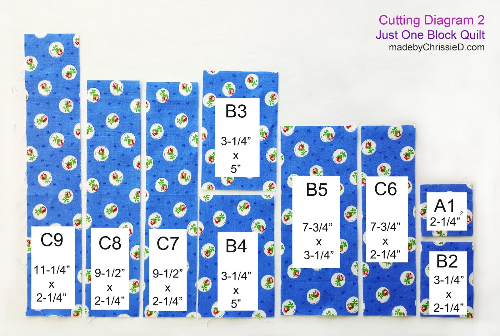 Chris Dodsley @mbCD: Just One Block - FQ Friendly Free Quilt Pattern ...