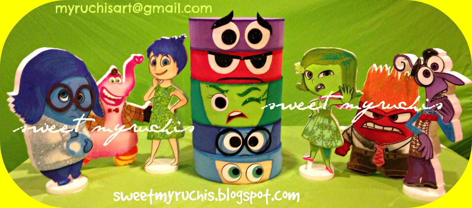 Fiesta Intensamente Decoración. Personajes de Unicel Decorativos ...