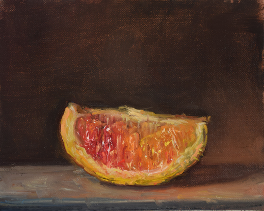 a painting a day: Blood Orange Wedge