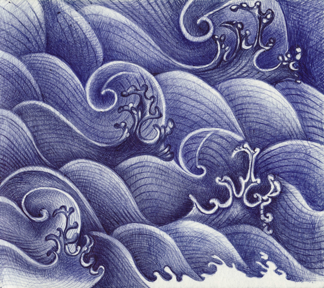 EUGENE HŐN : CERAMIC ARTIST: Ballpoint pen drawings of water for the ...