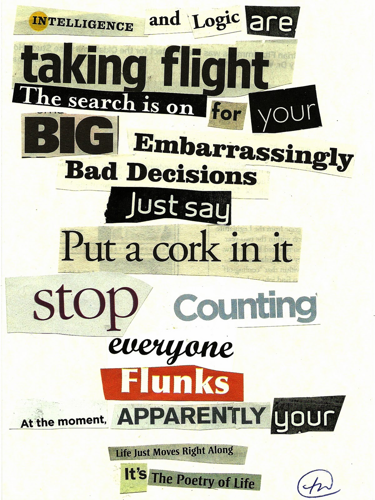 The collage poet: The Poetry of Life