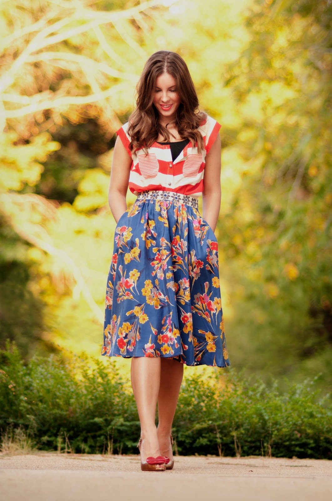 Aplomb Aplenty: Bold Stripes + Bright Florals.