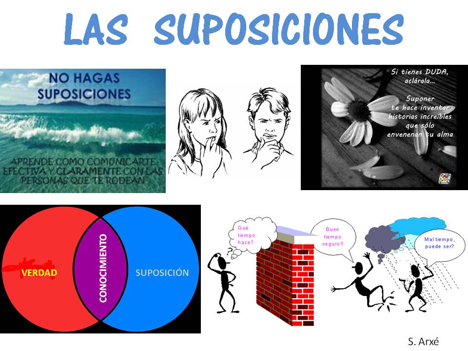 EL MEU ESPAI DE PSICOLOGIA: LAS SUPOSICIONES