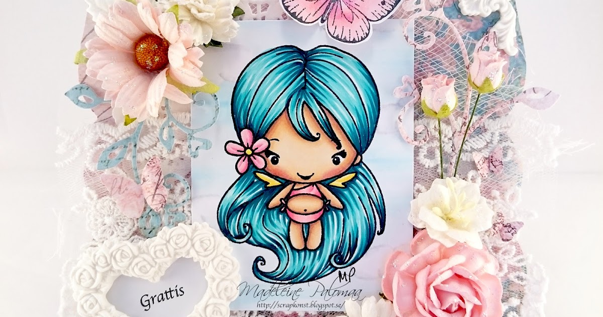 Scrapkonst: A TGF Birthday card with magical hair!