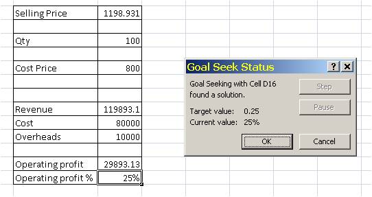 Excel Tips to work as Professional: Analysis with Goal Seek & Data table