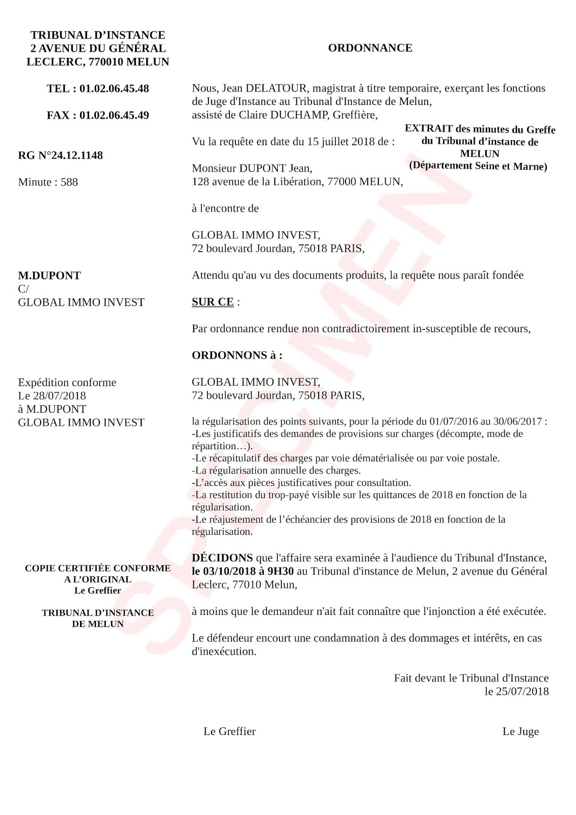 Une Injonction de Faire pour la Régularisation des Provisions sur Charges: ENVOI DES DOCUMENTS