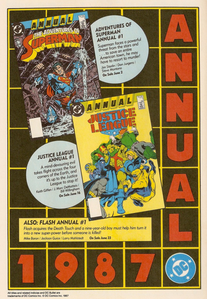 DC Comics of the 1980s: 1987 - Superman Annuals