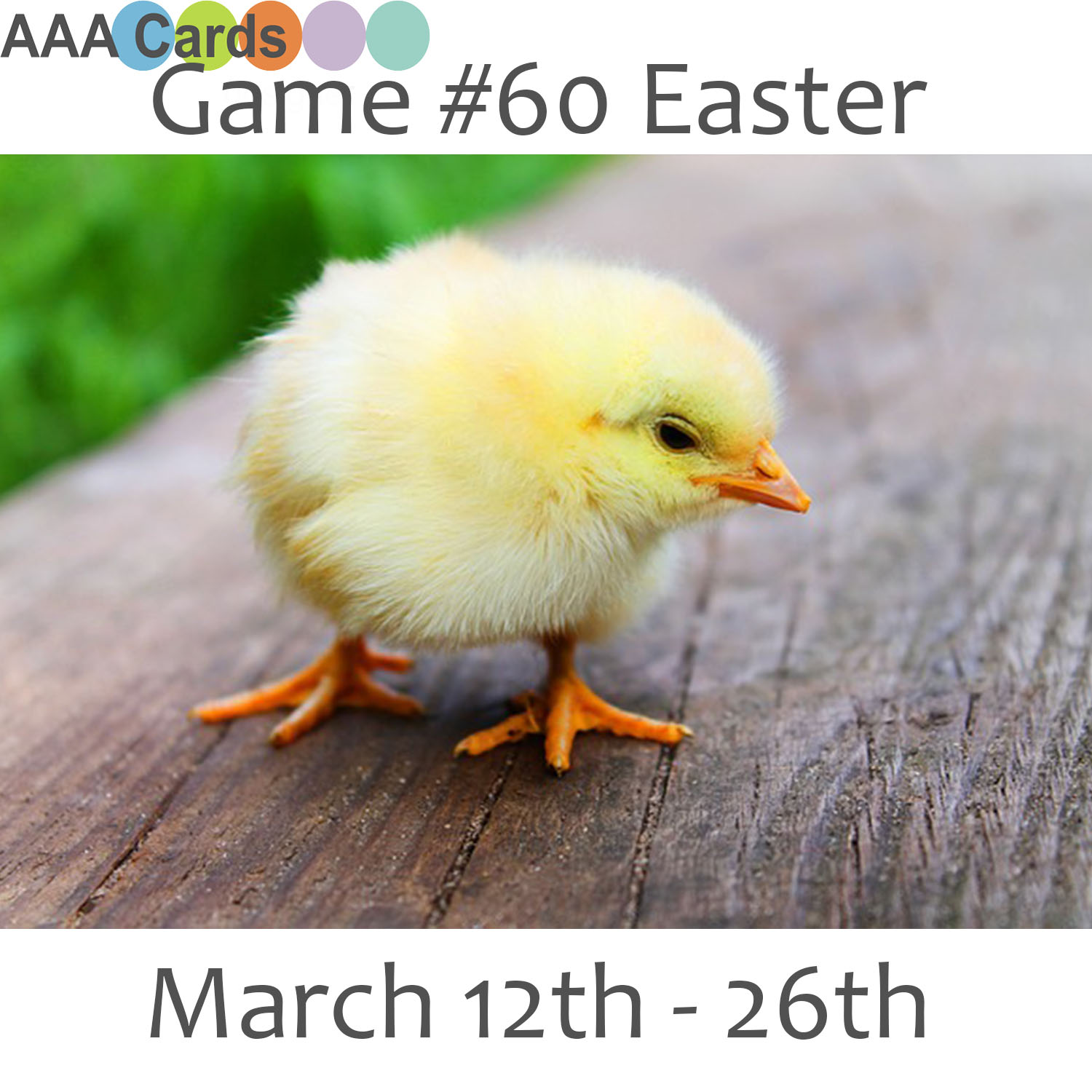 Sunrise Stamper: AAA Cards Challenge - Game 60 - Easter