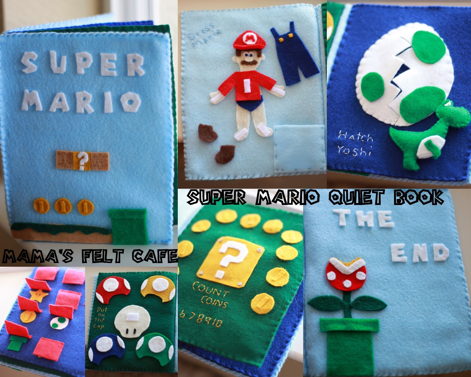 Mama's Felt Cafe: Super Mario Quiet Book