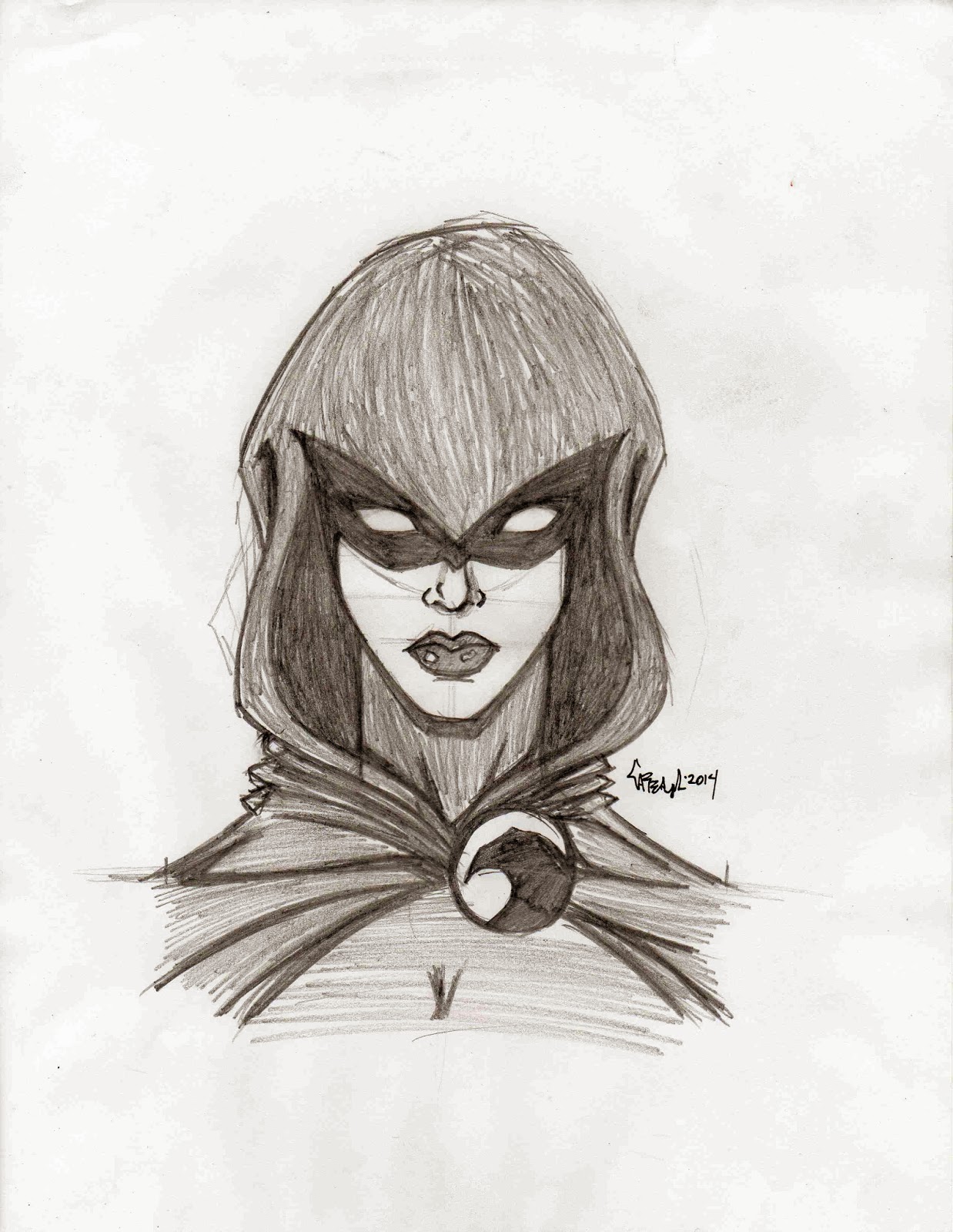 The Scorpion "Dibujo/Ilustración": Raven face sketch