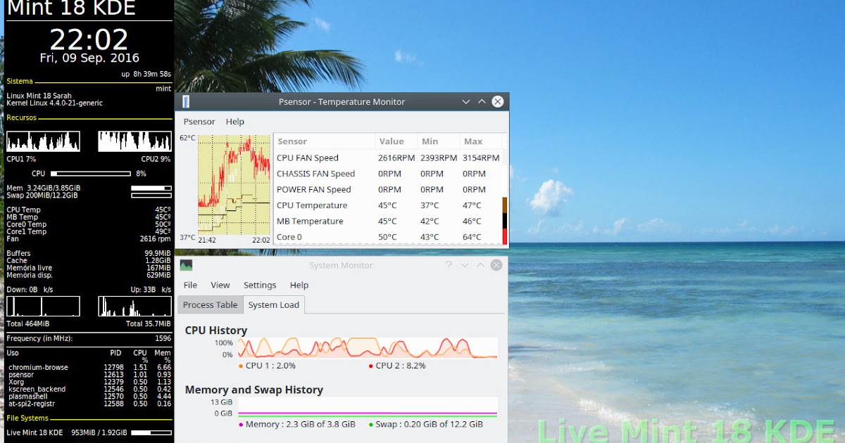 Byteria: Teste do Linux Mint 18 "Sarah" KDE em Live USB