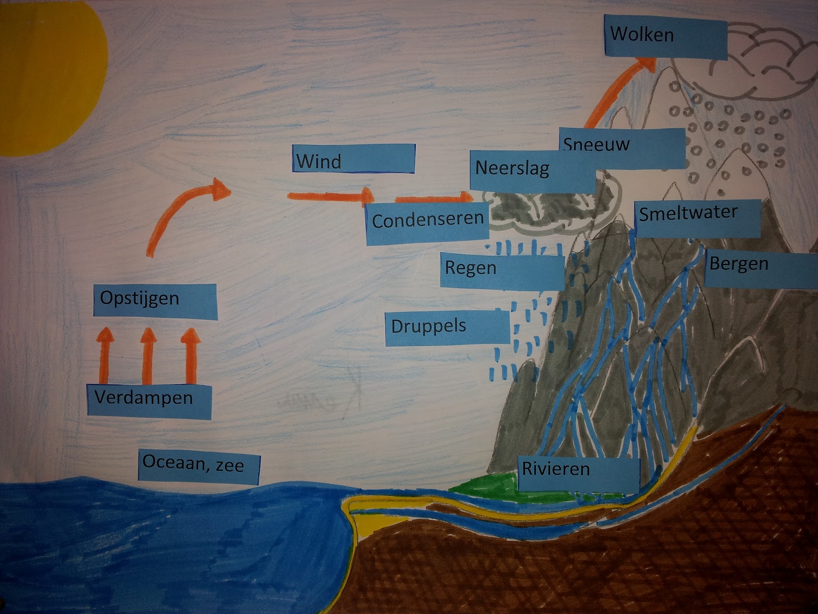 Groep 6/7/8 juf Marjolein E: Waterkringloop