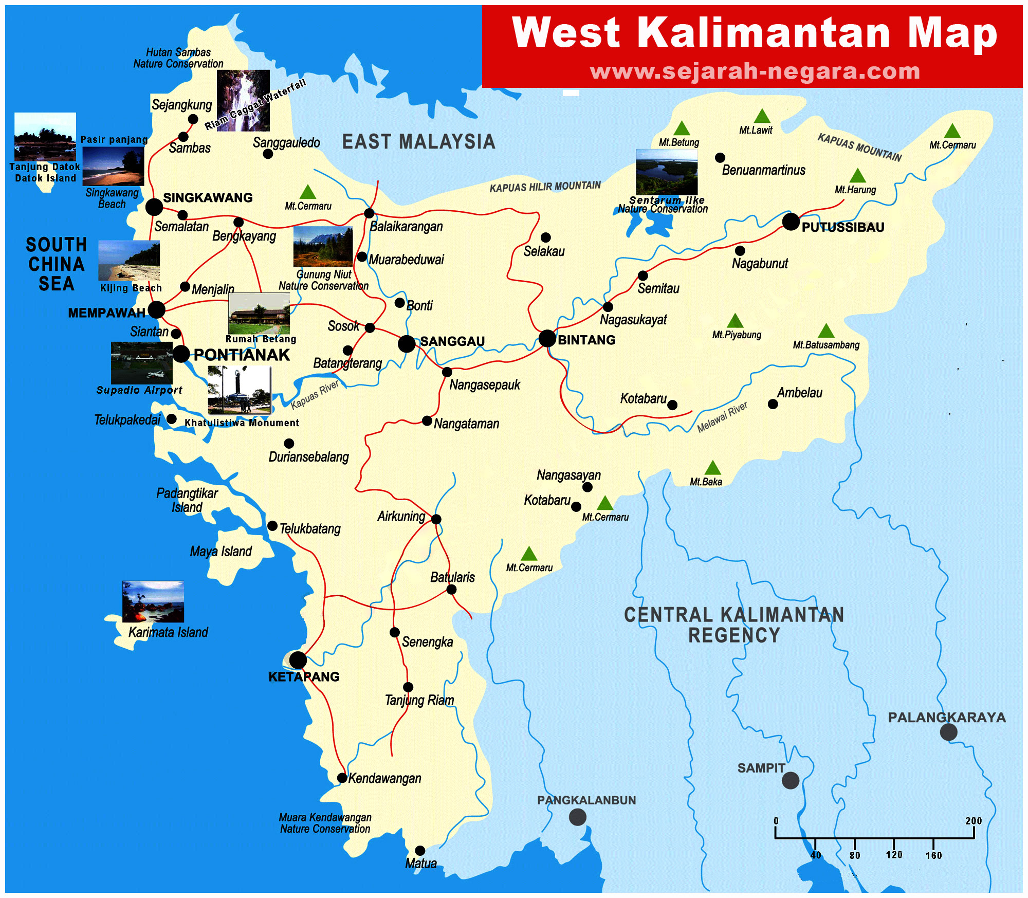 West Kalimantan Map High Resolution | Sejarah News
