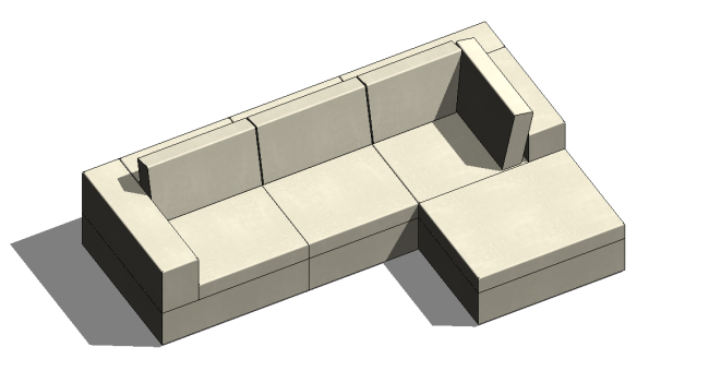 Custom Revit Families: Living room furniture / Meble do salonu