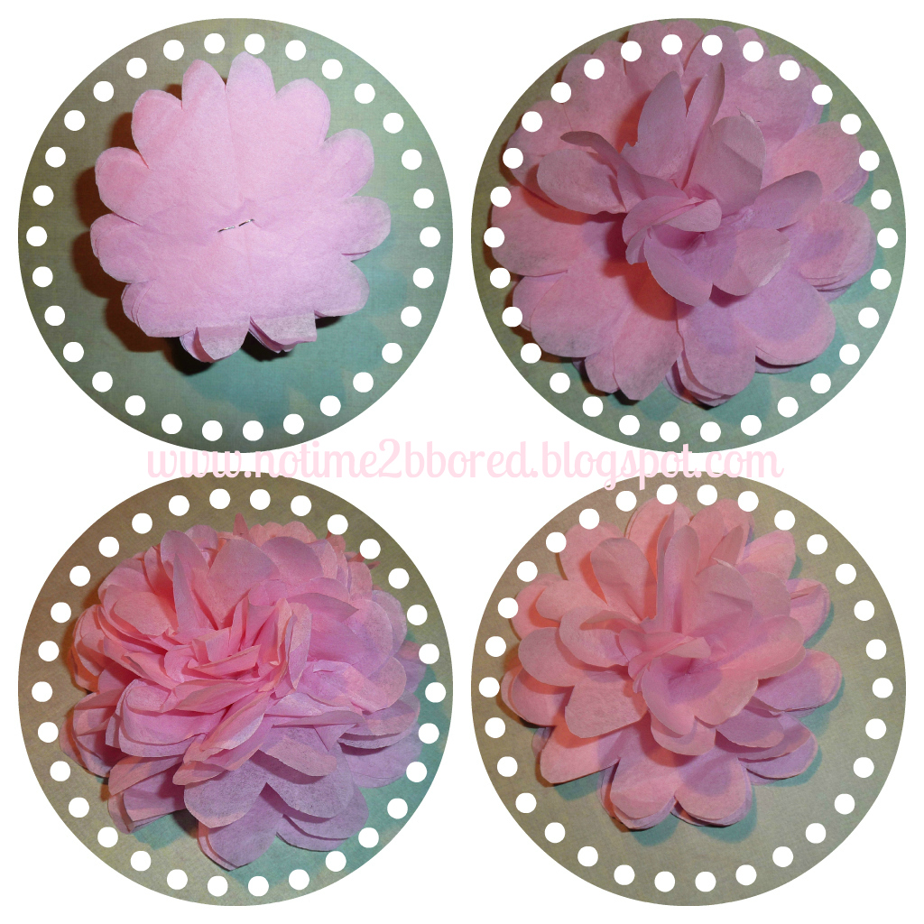 No time to be bored: 3D paper flower gift topper - tutorial