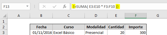 Aprendiendo Excel - paso a paso: Poder de la Fórmulas Matriciales