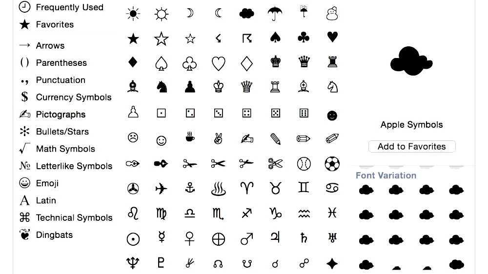 Apple Symbols