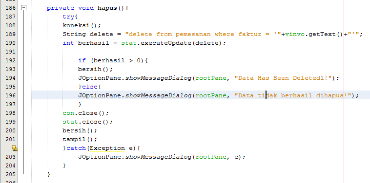 Membuat aplikasi java database menggunakan jtable,combo box dinamis,dan perintah SQL