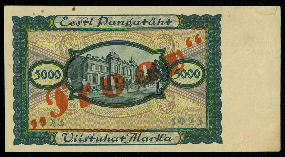 Estonian 5000 Marka banknote 1923|World Banknotes & Coins Pictures ...