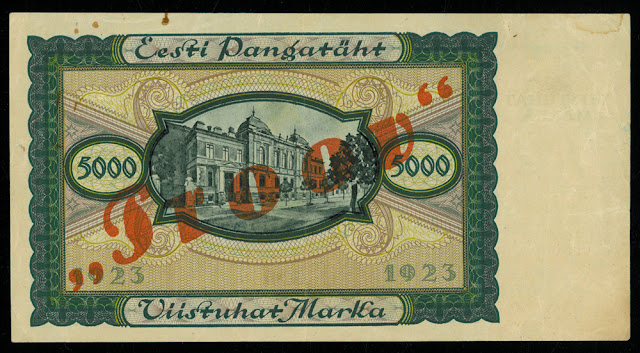 Estonian 5000 Marka banknote 1923|World Banknotes & Coins Pictures ...