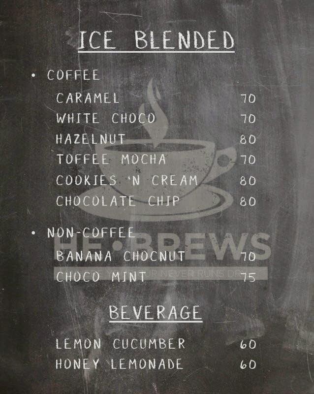 Our Menu | He Brews Cafe - Batangas City