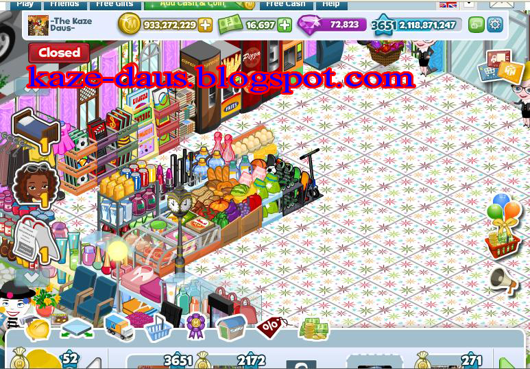 Cheat Level UP coin and Cash marketland | KazE-DauS