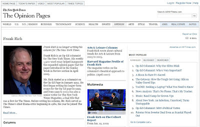 Journalism or Bust!: Creating a Publishing Platform: Frank Rich